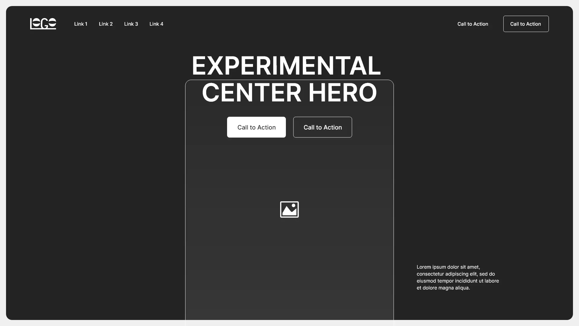 Center Aligned Content Partially Overlaying Image