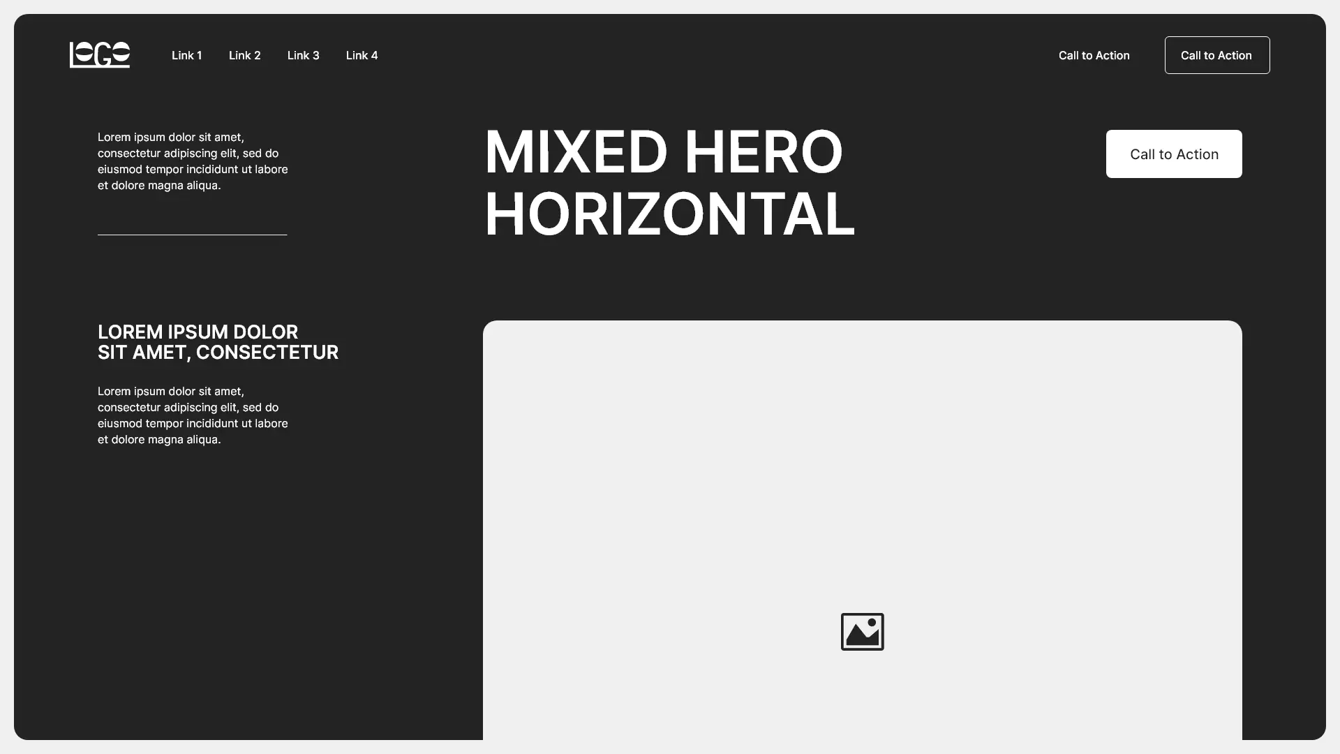 Horizontally Aligned Content with Additional Content and Image