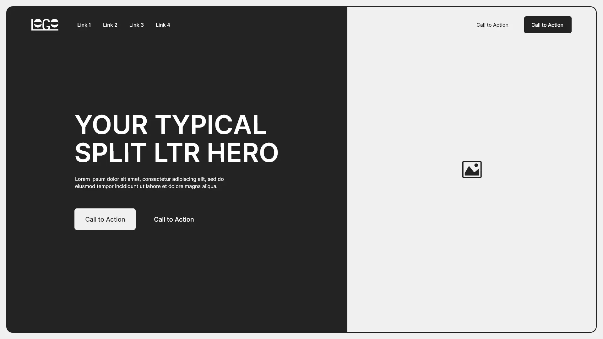 Split Screen, Content and Viewport Height Image